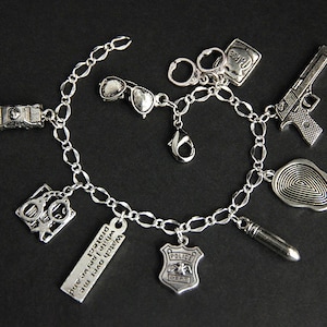 Police Bracelet. Law Enforcement Charm Bracelet. First Responder ...