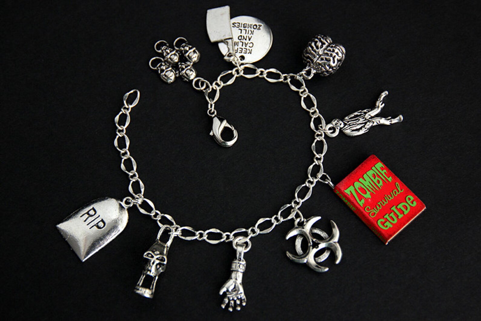 Zombie Bracelet. Zombie Apocalypse Charm Bracelet. Undead Bracelet ...