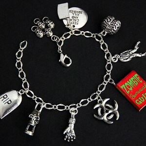 Zombie Bracelet. Zombie Apocalypse Charm Bracelet. Undead Bracelet ...