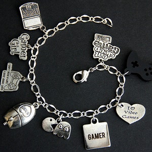 Gamer Bracelet. Gamer Girl Charm Bracelet. Video Games Bracelet. Online ...