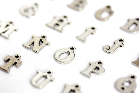 Initial Charm. Block Letter Charm. Alphabet Charm. Add-on - Etsy