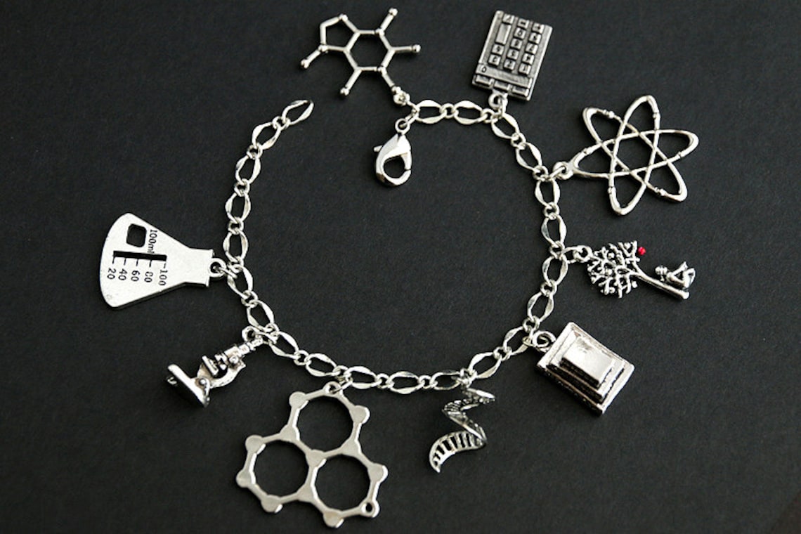 Science Bracelet. Physics Charm Bracelet. Biology Bracelet. - Etsy