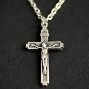 Basic Crucifix Necklace. Catholic Necklace. Charm Necklace. INRI ...
