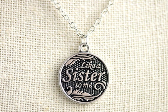 HOLIDAY SALE Sister Necklace. Like a Sister to Me Charm Necklace. Silver Necklace. Family Necklace. Sister Jewelry. Handmade Necklace. Etsy UK