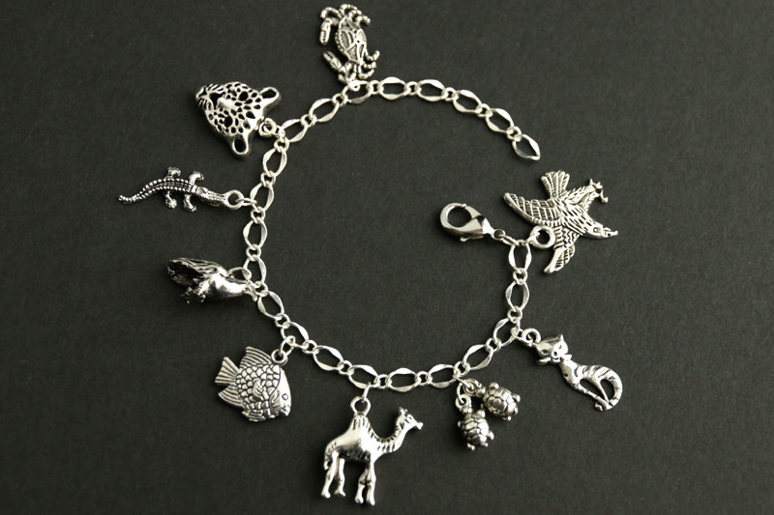 Animals Bracelet. World Animals Charm Bracelet. Wildlife - Etsy