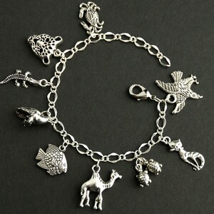 Animals Bracelet. World Animals Charm Bracelet. Wildlife Bracelet ...