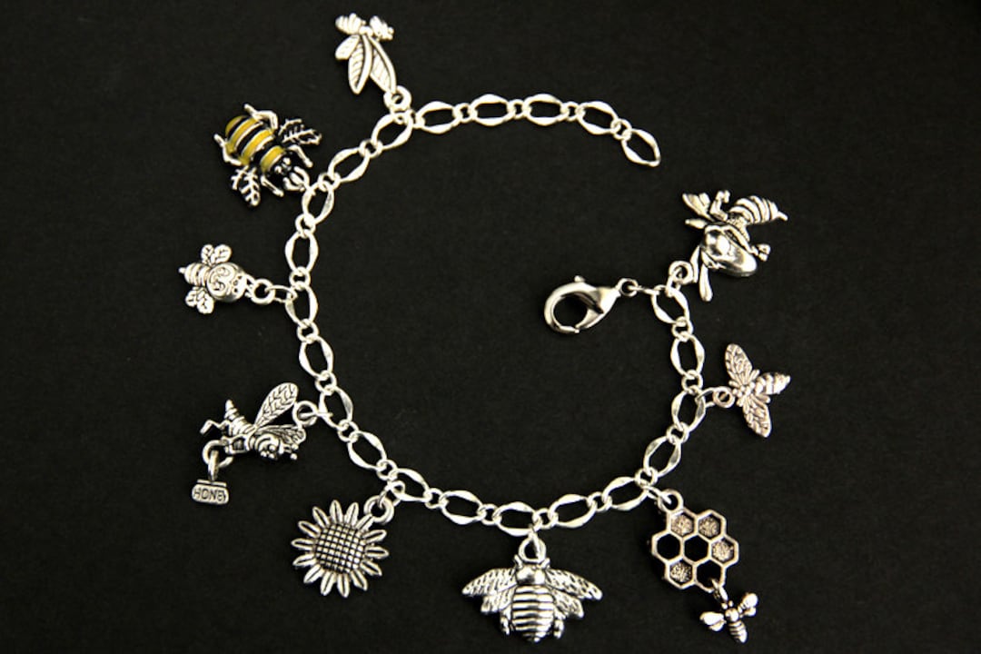 Bee Bracelet. Bumble Bee Bracelet. Bee Lover Bracelet. Bumblebee ...