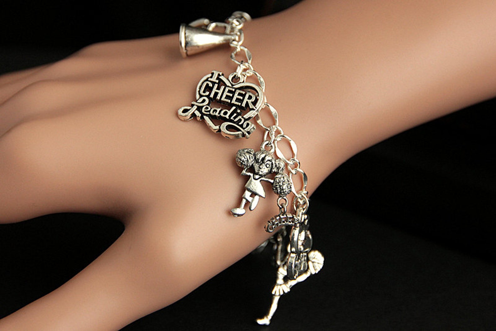 Cheerleading Bracelet. Cheerleading Charm Bracelet. - Etsy