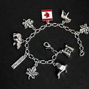 Canada Bracelet. Canadian Charm Bracelet. Travel Bracelet. Tourist ...