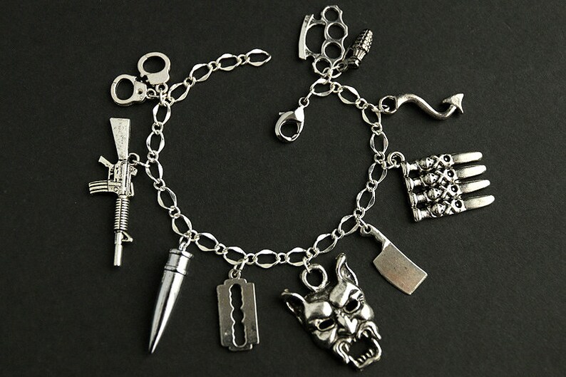 Evil Deeds Bracelet. Devil Made Me Do It Charm Bracelet. Evil Bracelet ...