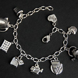 Food Bracelet. Charm Bracelet. Brunch Bracelet. Diner Dessert Bracelet ...