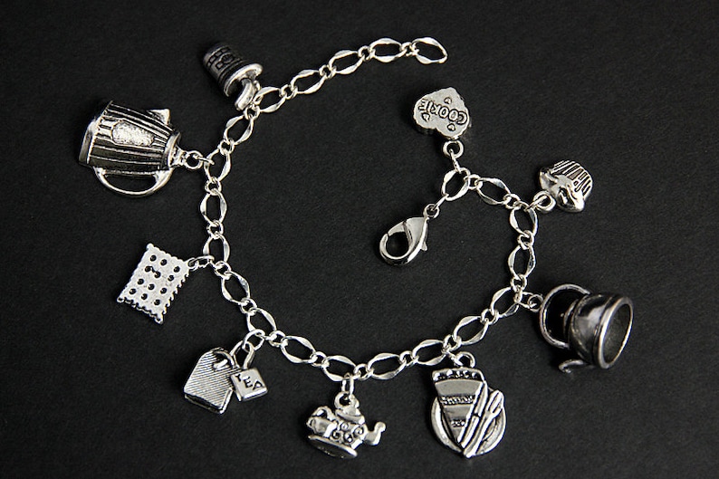 Food Bracelet. Charm Bracelet. Brunch Bracelet. Diner Dessert - Etsy ...