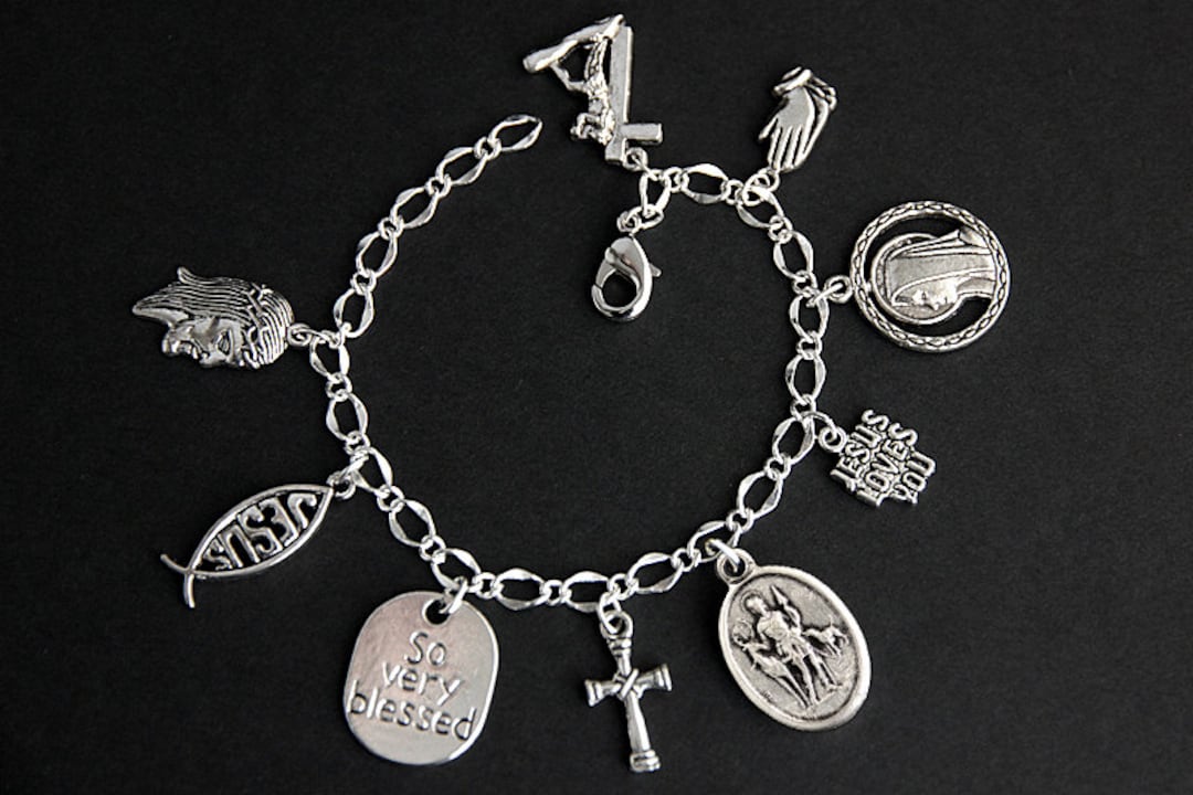 Saint Hubert Bracelet. Catholic Bracelet. St Hubertus Charm Bracelet ...