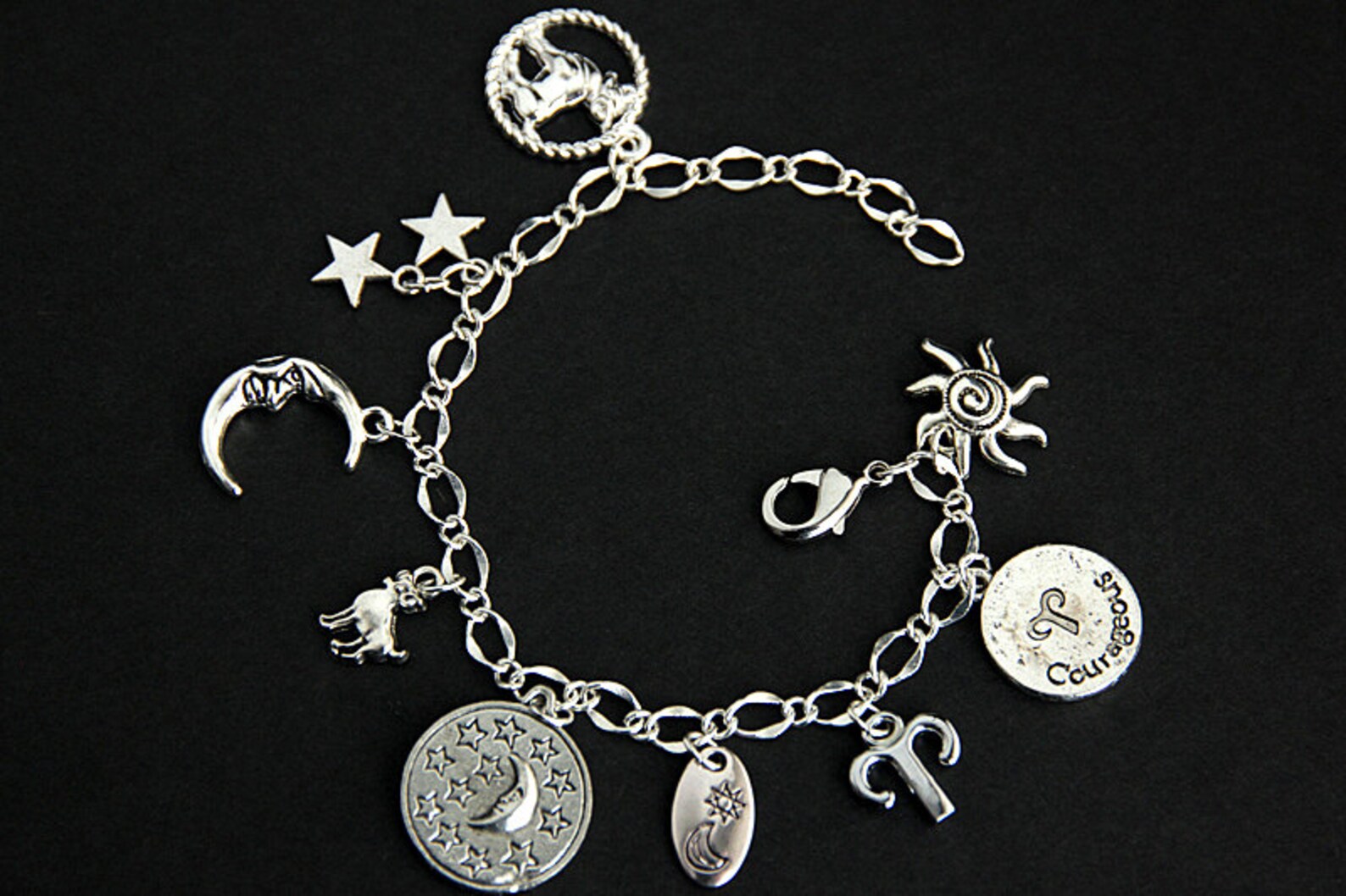 Aries Bracelet. Aries Charm Bracelet. Zodiac Bracelet. Sun Sign ...
