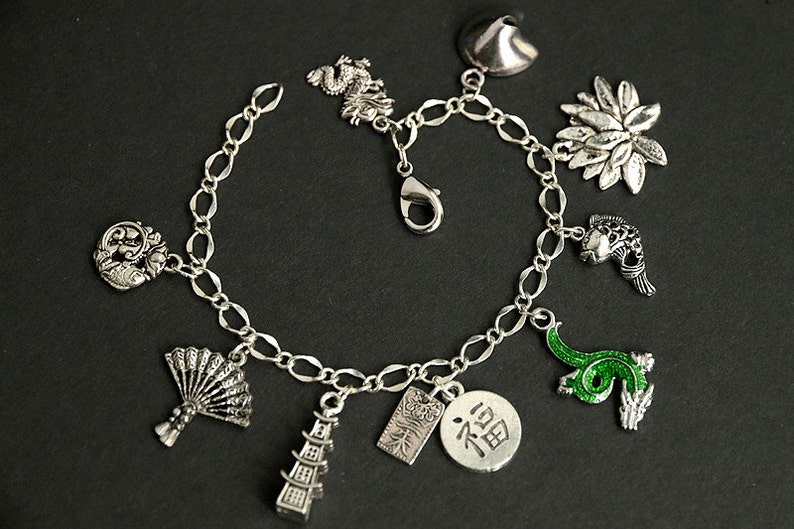 Asian Bracelet. Southeast Asia Charm Bracelet. Orient - Etsy UK