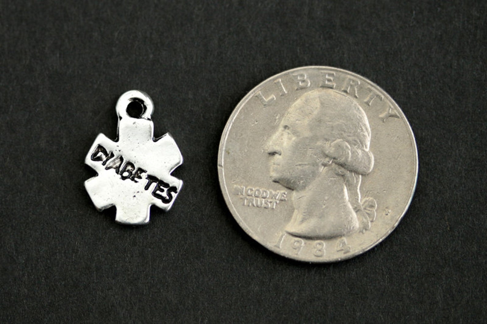Diabetes Charm. Diabetic Charm. Double Sided Diabetes Add-on - Etsy