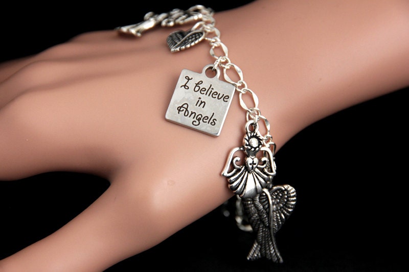 Angel Bracelet. Believe in Angels Charm Bracelet. Christian | Etsy