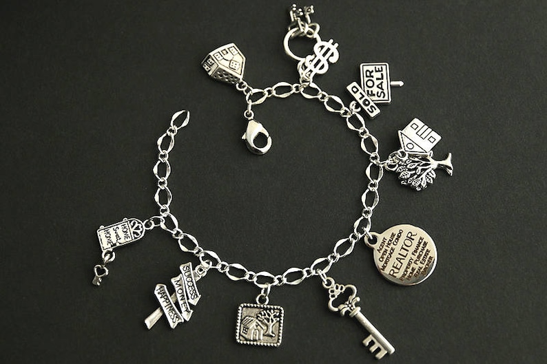 Real Estate Bracelet. Real Estate Agent Charm Bracelet. Realty Bracelet ...
