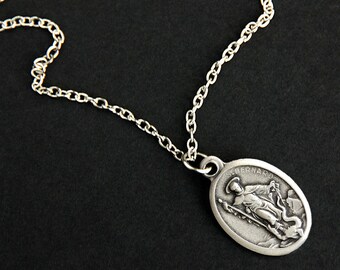 Saint Adrian Necklace. Catholic Saint Necklace. St Adrian | Etsy