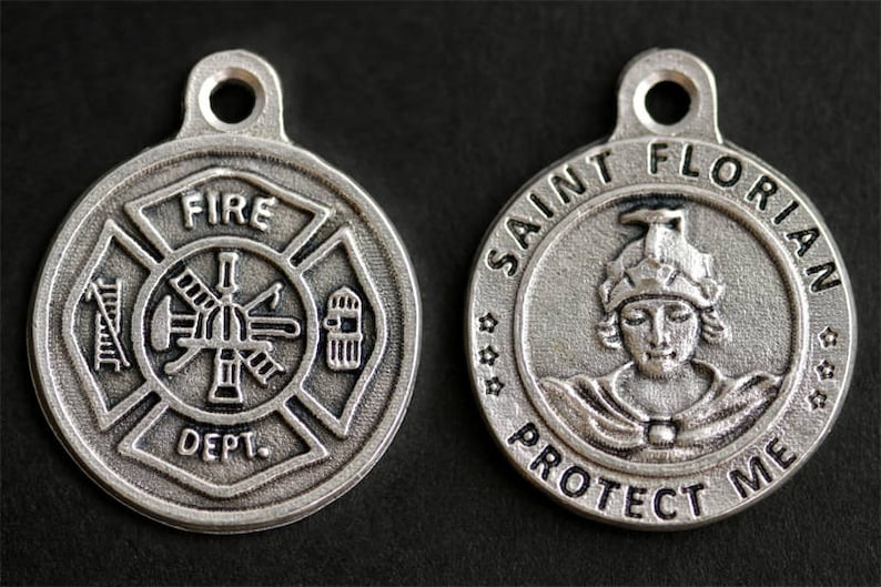 Firefighter Necklace. Saint Florian Necklace. Catholic - Etsy Firefighter Necklace. Saint Florian Necklace. Catholic - Etsy