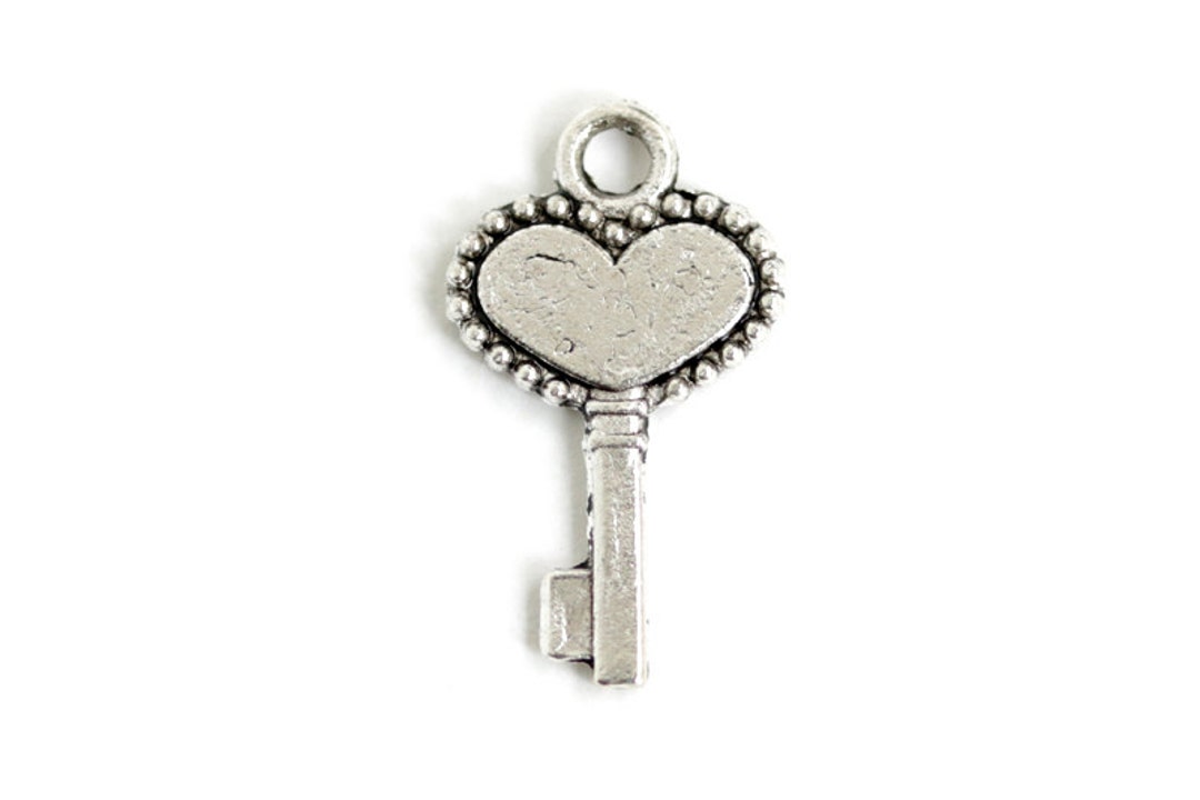Heart Key Charm. Small Key Charm. Silver Key Charm. Add on Charm for ...