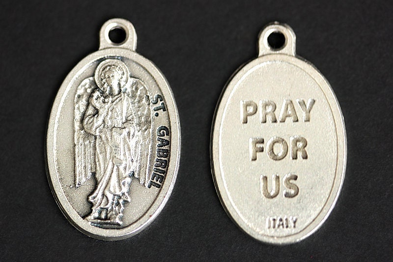 Saint Gabriel Necklace. Christian Necklace. St Gabriel Medal - Etsy