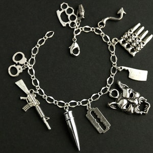 Evil Deeds Bracelet. Devil Made Me Do It Charm Bracelet. Evil Bracelet ...