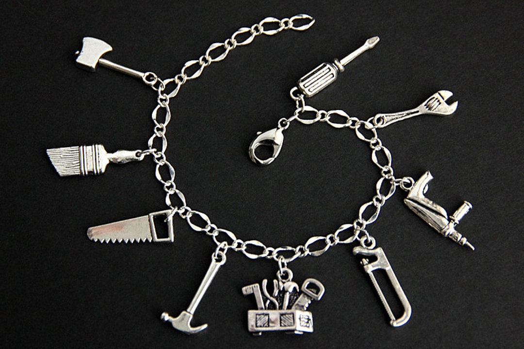 Handy Girl Bracelet. Home Improvement Charm Bracelet. DIY Fix It Tool ...