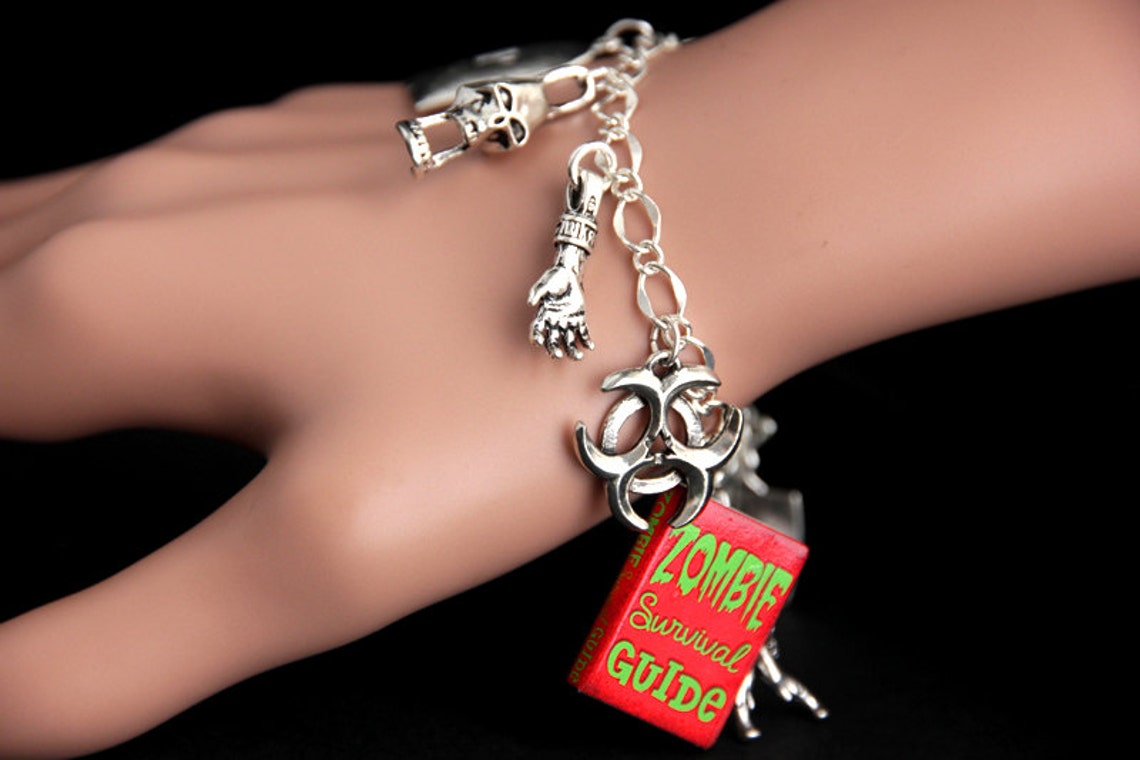 Zombie Bracelet. Zombie Apocalypse Charm Bracelet. Undead Bracelet ...