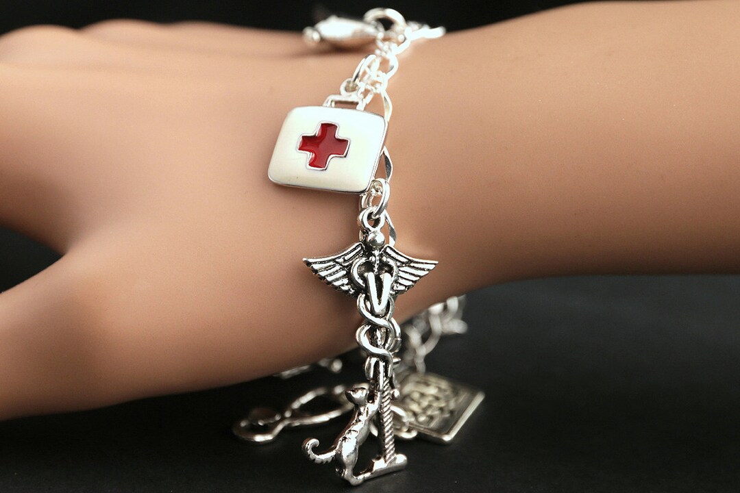 Vet Bracelet. Animal Doctor Charm Bracelet. Veterinarian Bracelet ...