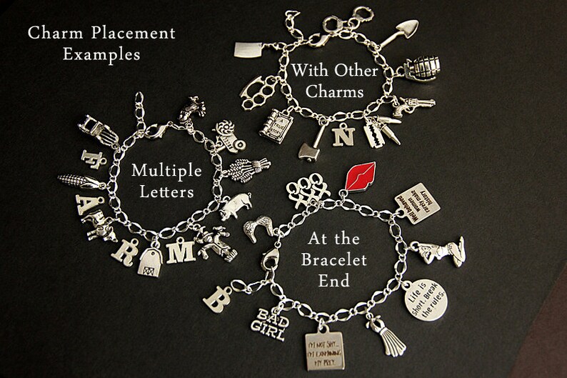 Initial Charm. Block Letter Charm. Alphabet Charm. Add-on - Etsy