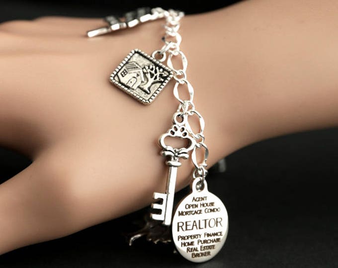 Real Estate Bracelet. Real Estate Agent Charm Bracelet. Realty Bracelet ...