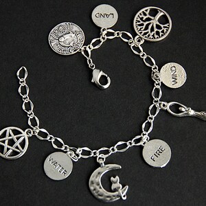 Pagan Bracelet. Earth Religion Charm Bracelet. Wicca Bracelet. Paganism ...