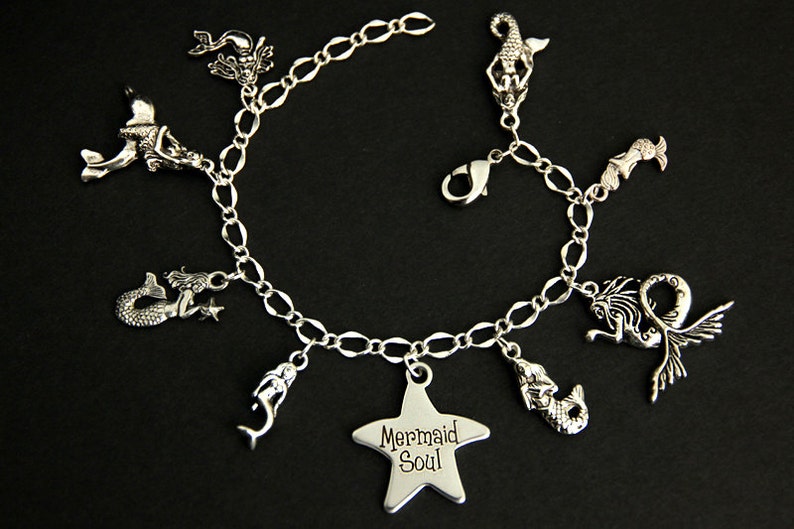 Mermaid Bracelet. Fairy Tale Charm Bracelet. Mermaid Soul Bracelet ...