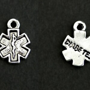 Diabetes Charm. Diabetic Charm. Double Sided Diabetes Add-on Charm for ...