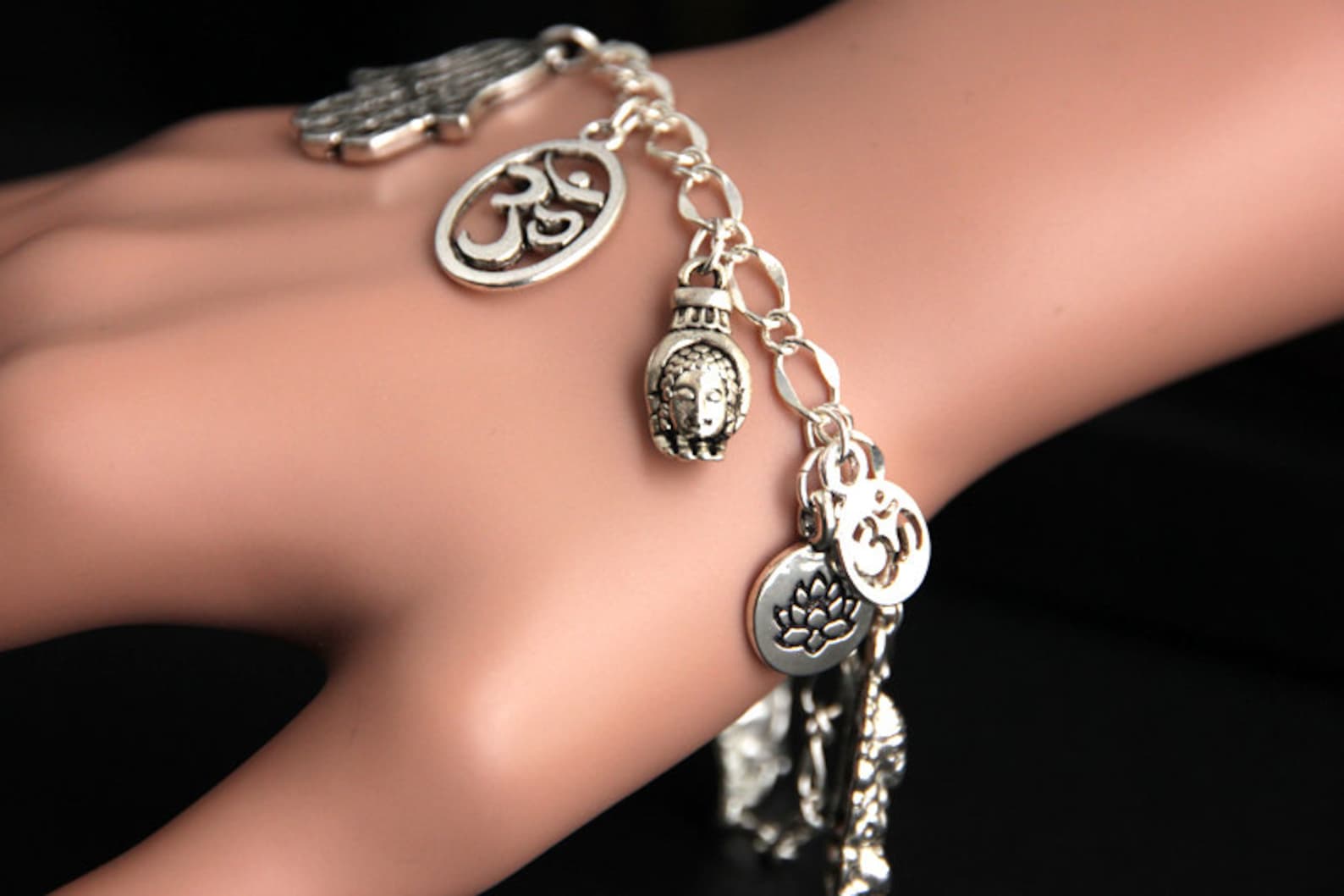 Hindu Bracelet. Charm Bracelet. Buddhist Bracelet. Hindu | Etsy