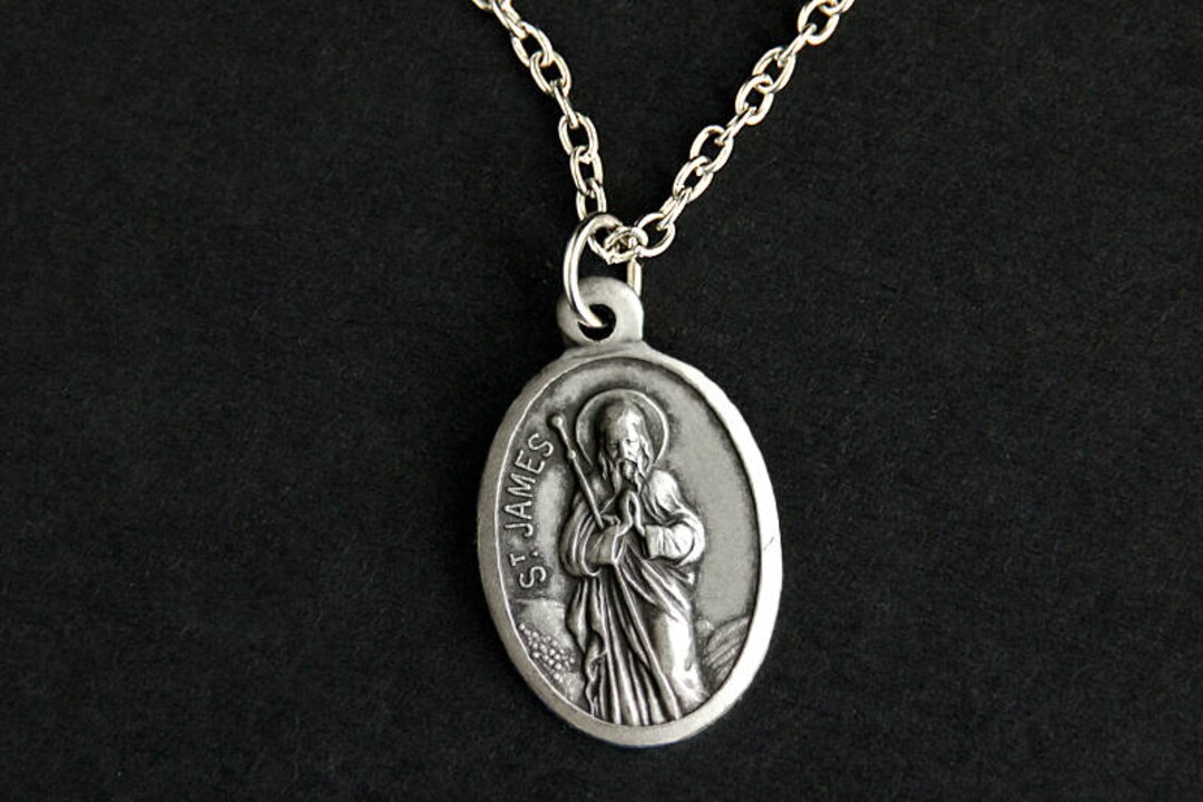 Saint James Necklace. Catholic Necklace. St James Medal Necklace ...