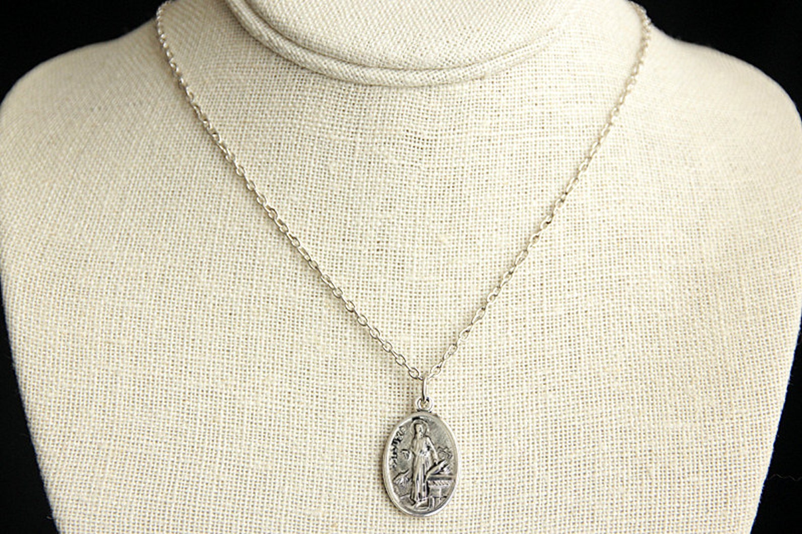 Saint Luke Necklace. Catholic Saint Necklace. St Luke Saint Medal ...