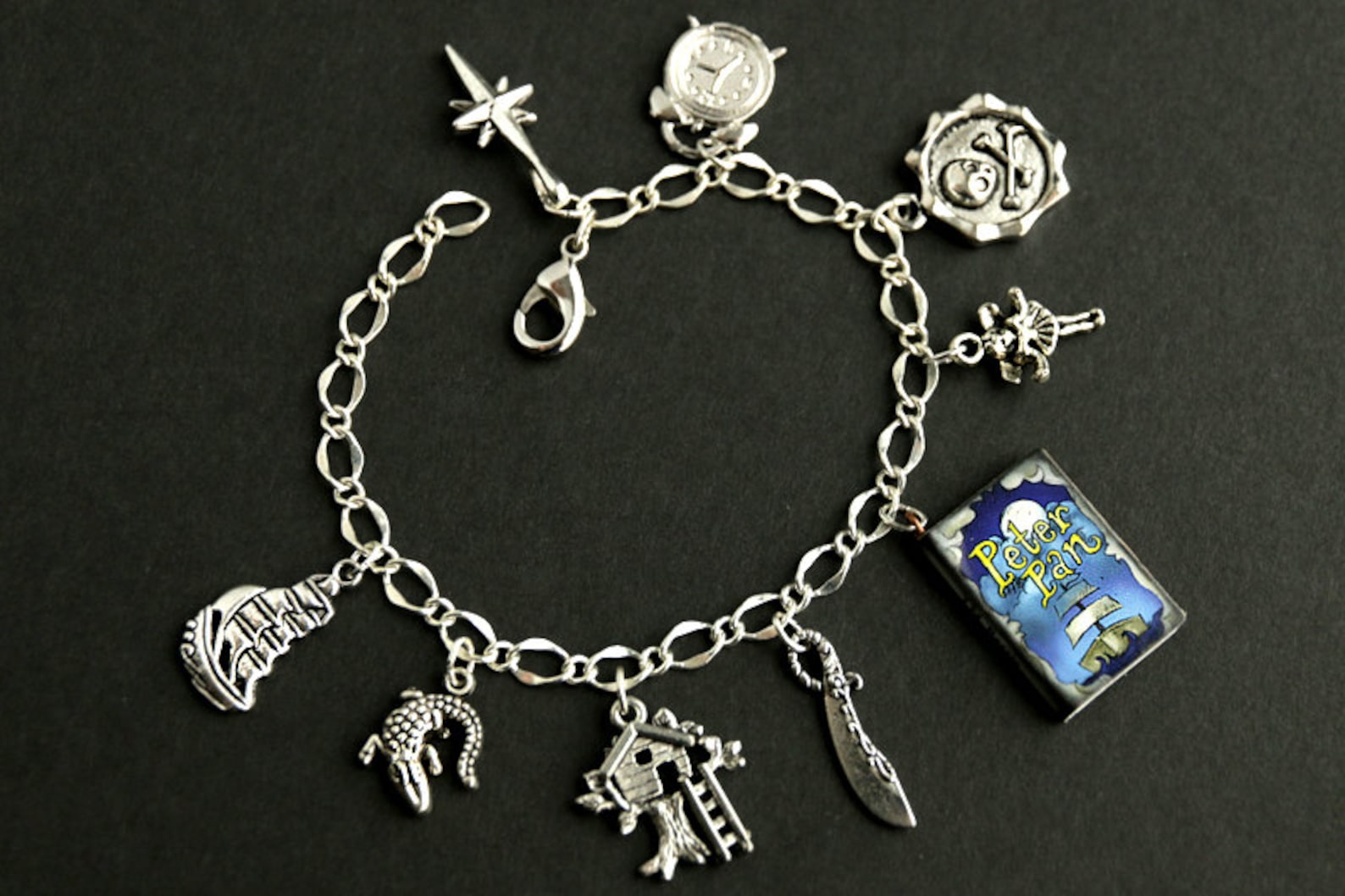 Peter Pan Bracelet. Peter Pan Charm Bracelet. Storybook - Etsy