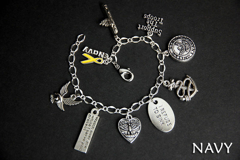 Military Bracelet. Military Charm Bracelet. Armed Forces | Etsy