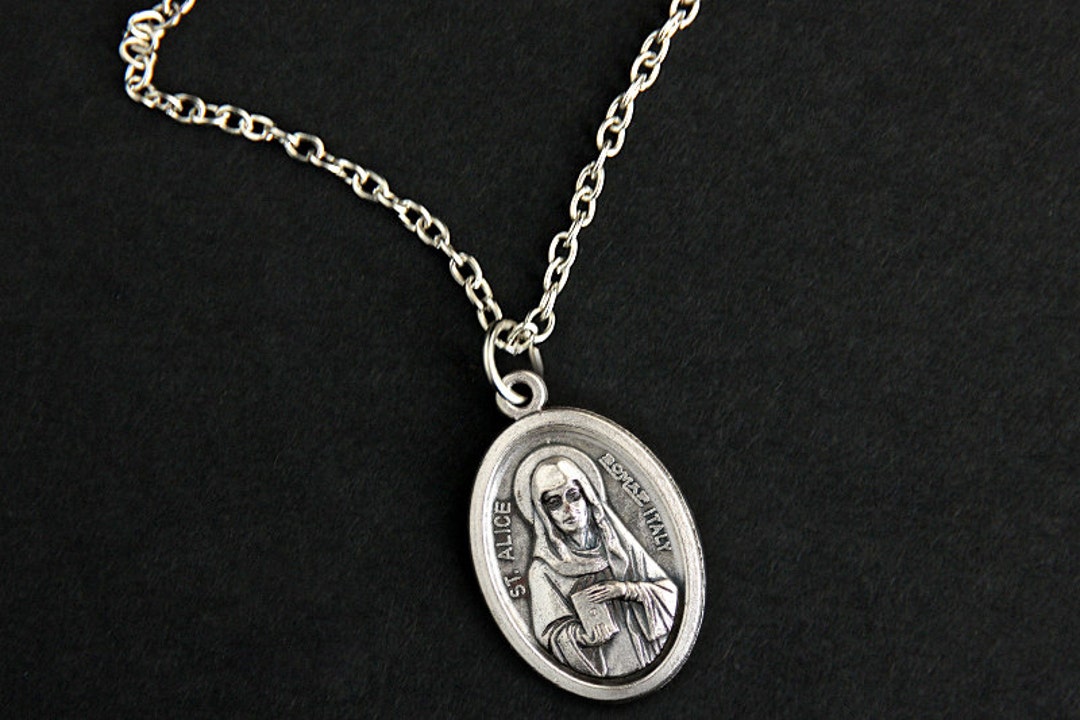 Saint Alice Necklace. Catholic Saint Necklace. St Alice Catholic ...