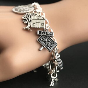 Real Estate Bracelet. Real Estate Agent Charm Bracelet. Realty Bracelet ...