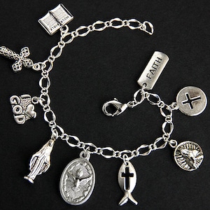 Holy Spirit Bracelet. Catholic Bracelet. Catholic Medal Charm Bracelet ...
