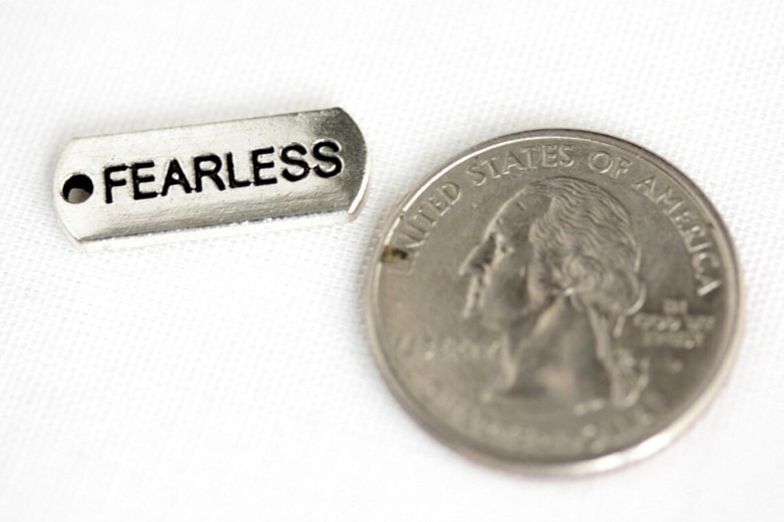 Fearless Charm. Add-on Charm for Charm Bracelets. Silver - Etsy
