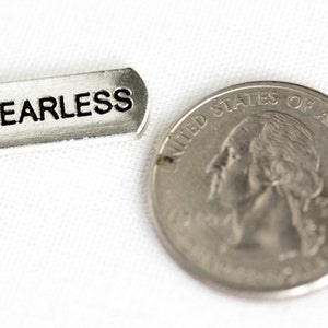 Fearless Charm. Add-on Charm for Charm Bracelets. Silver Plated Charm ...
