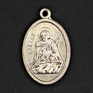 Saint Adrian Necklace. Catholic Saint Necklace. St Adrian Medal ...