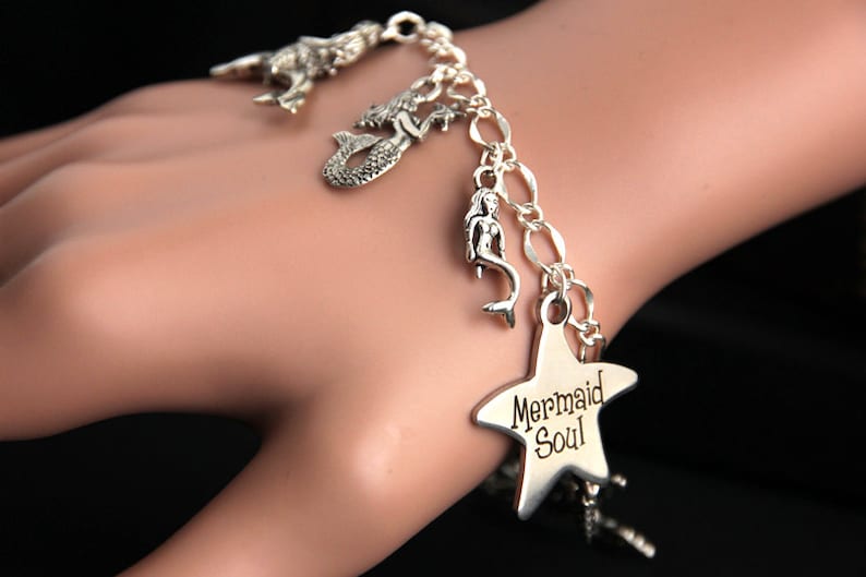 Mermaid Bracelet. Fairy Tale Charm Bracelet. Mermaid Soul Bracelet ...