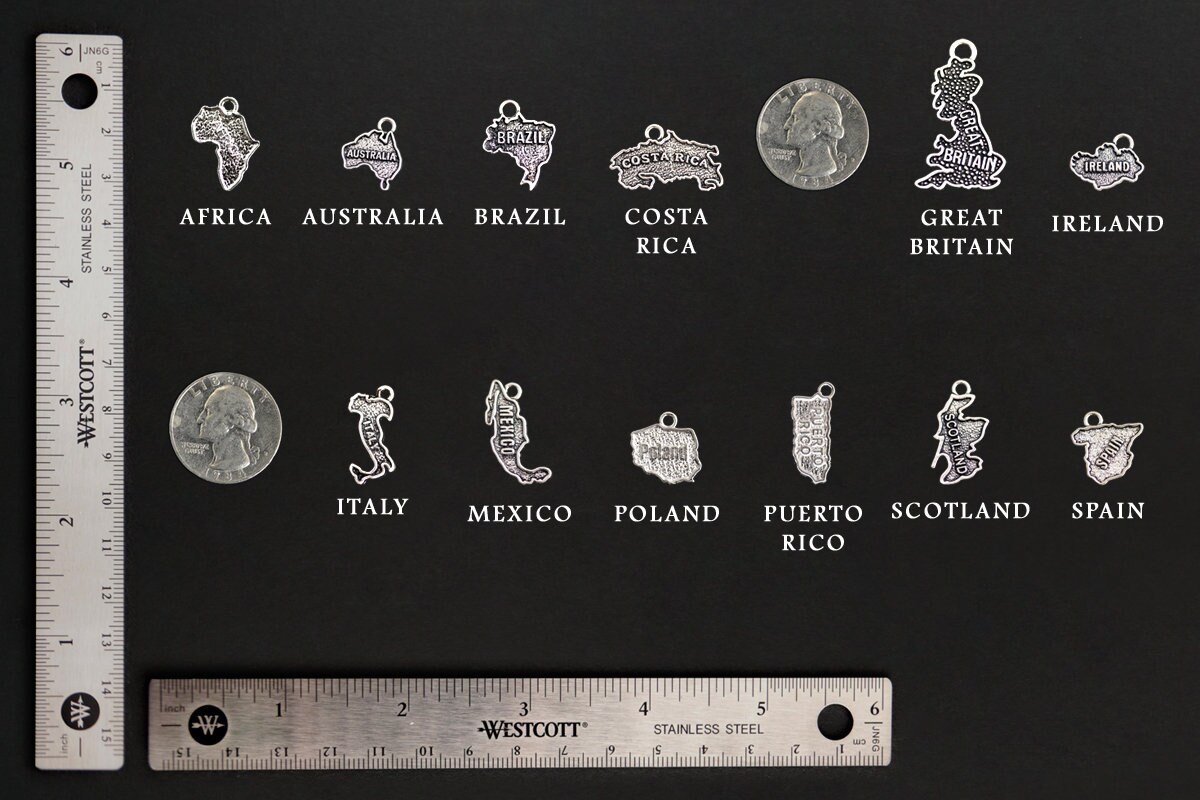 Country Charms. International Charms. Add-on Charm for - Etsy