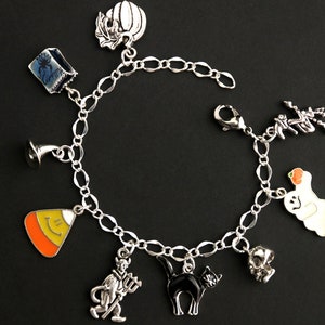 Trick or Treat Halloween Night Bracelet. Halloween Bracelet. Enameled ...