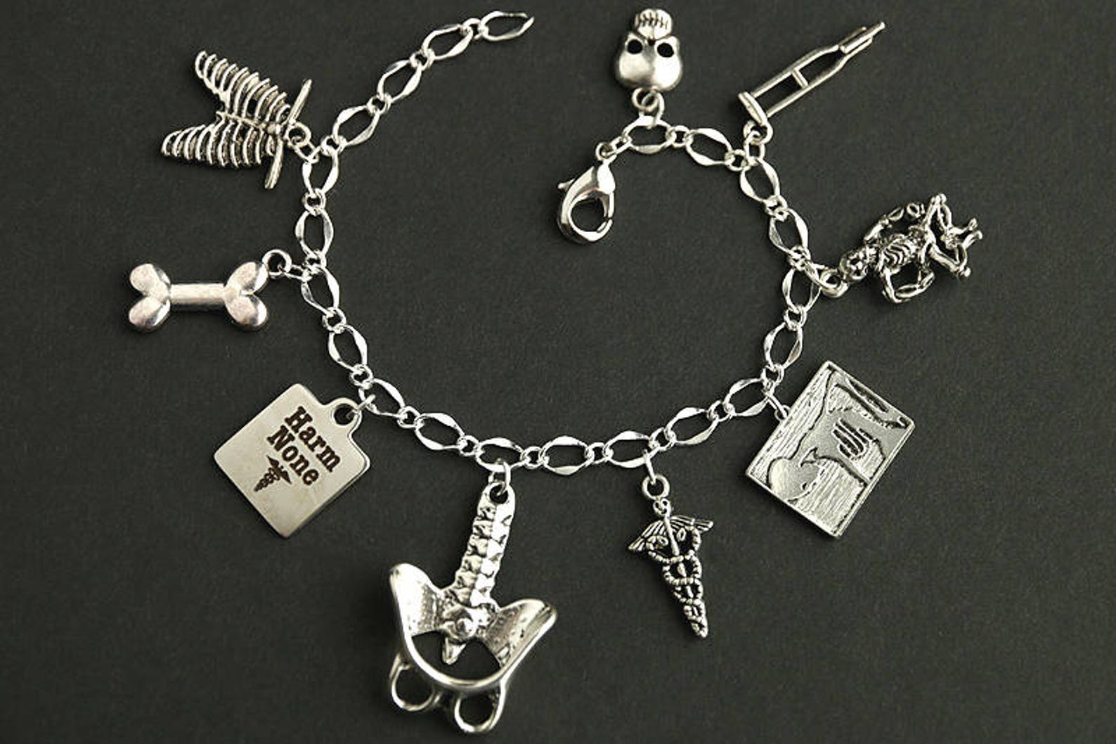 Chiropractor Bracelet. Orthopedic Doctor Charm Bracelet. Bone - Etsy
